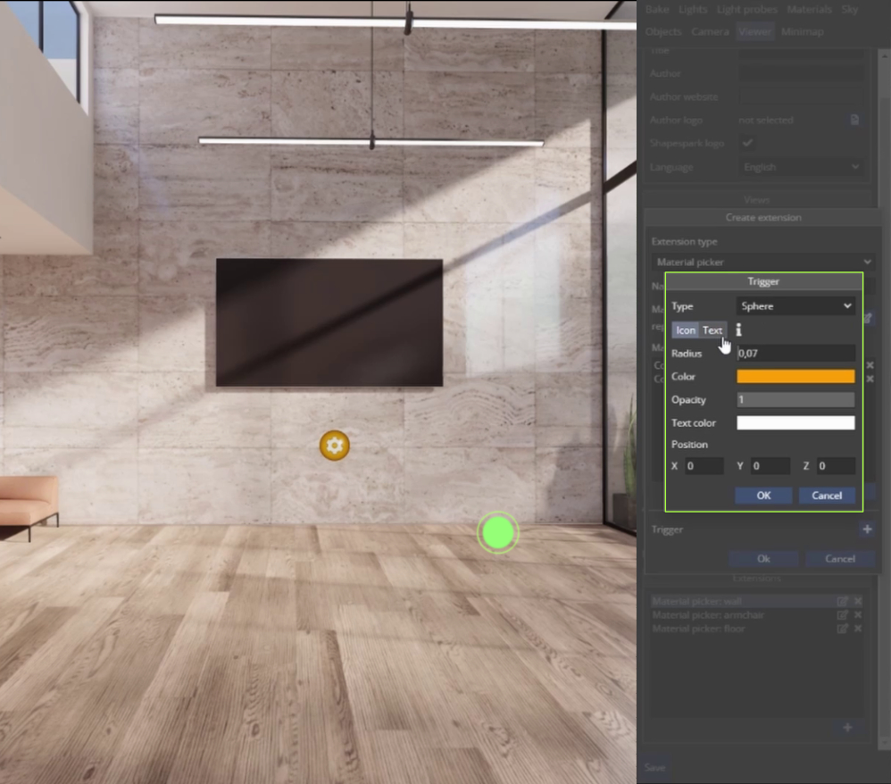 How to set up "Material picker" extension? – Help Center | Shapespark